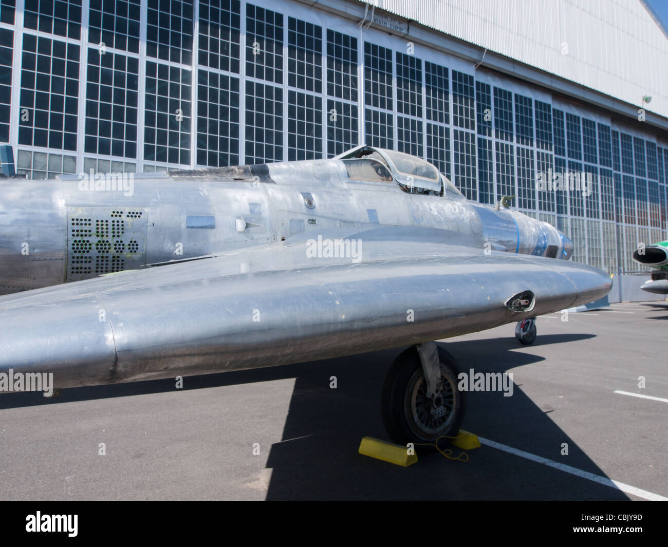 Old jet fighter of the US Air Force in Wing Over the Rockies Air and ...
