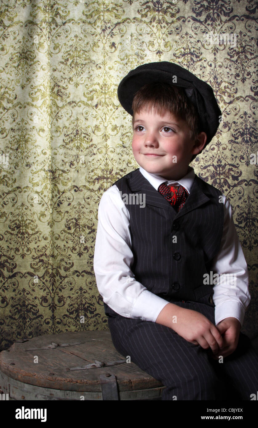 A vintage little boy Stock Photo - Alamy