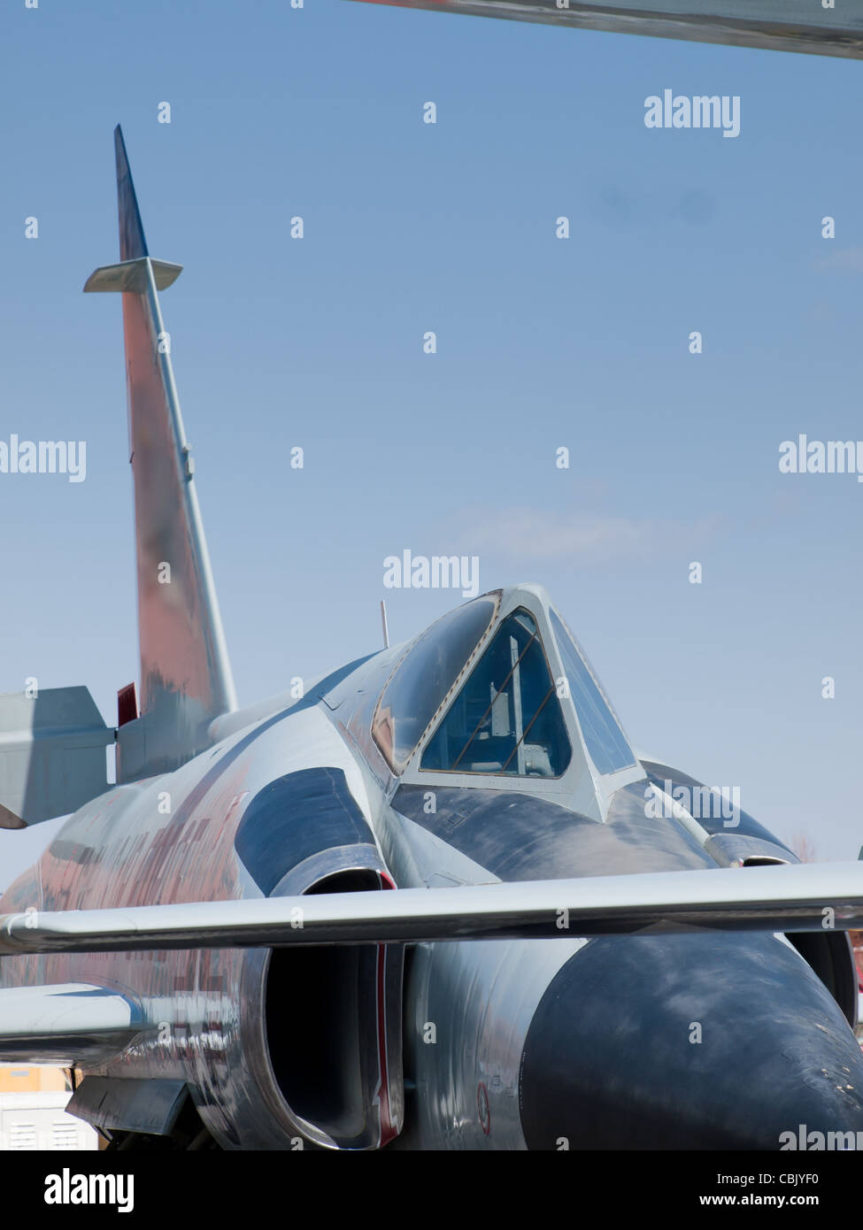 Old jet fighter of the US Air Force in Wing Over the Rockies Air and ...