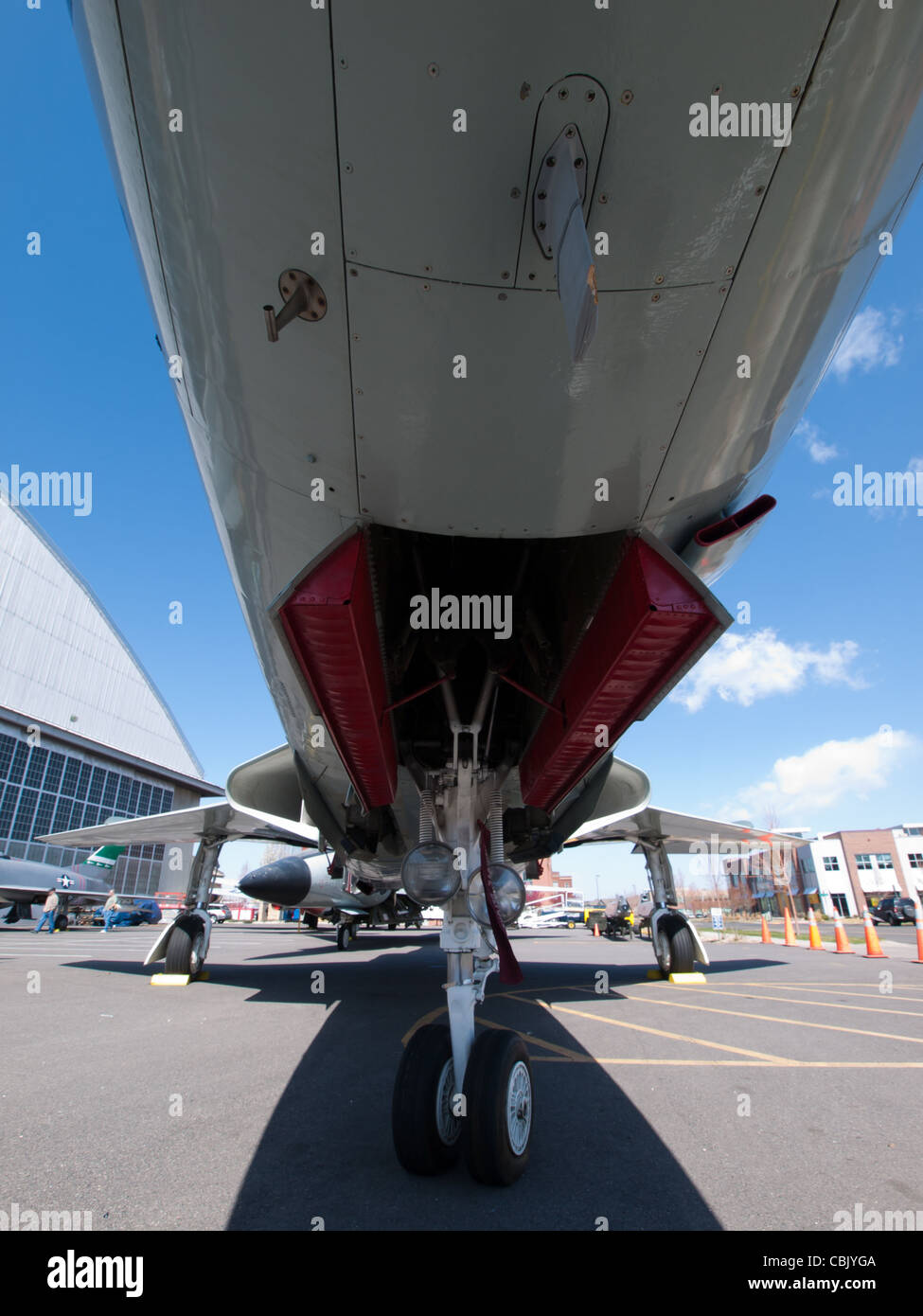 Old jet fighter of the US Air Force in Wing Over the Rockies Air and ...