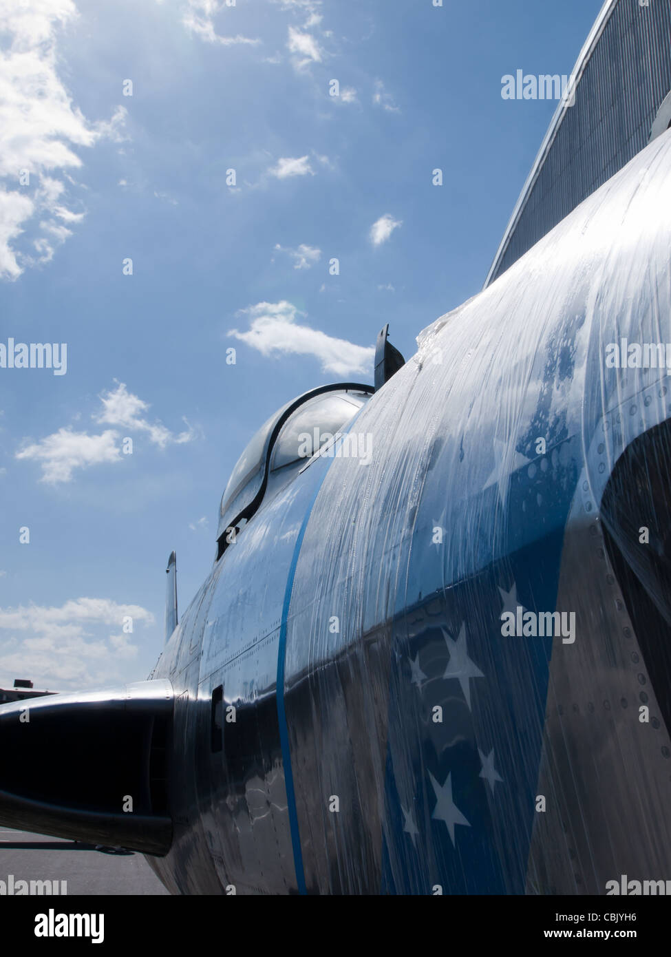 Old jet fighter of the US Air Force in Wing Over the Rockies Air and ...