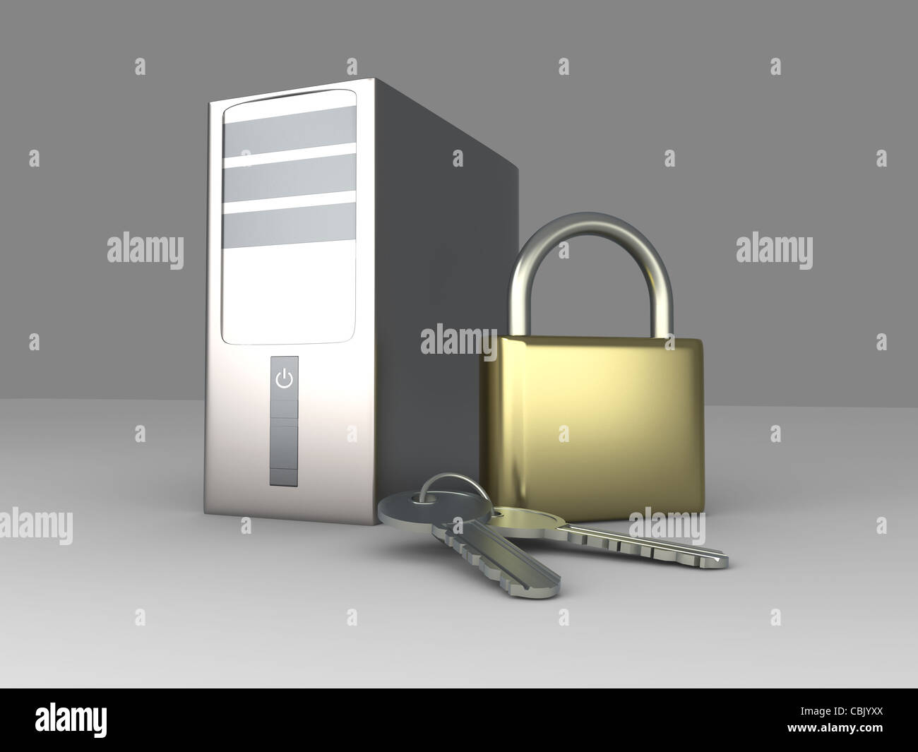 A secure Desktop PC Stock Photo - Alamy