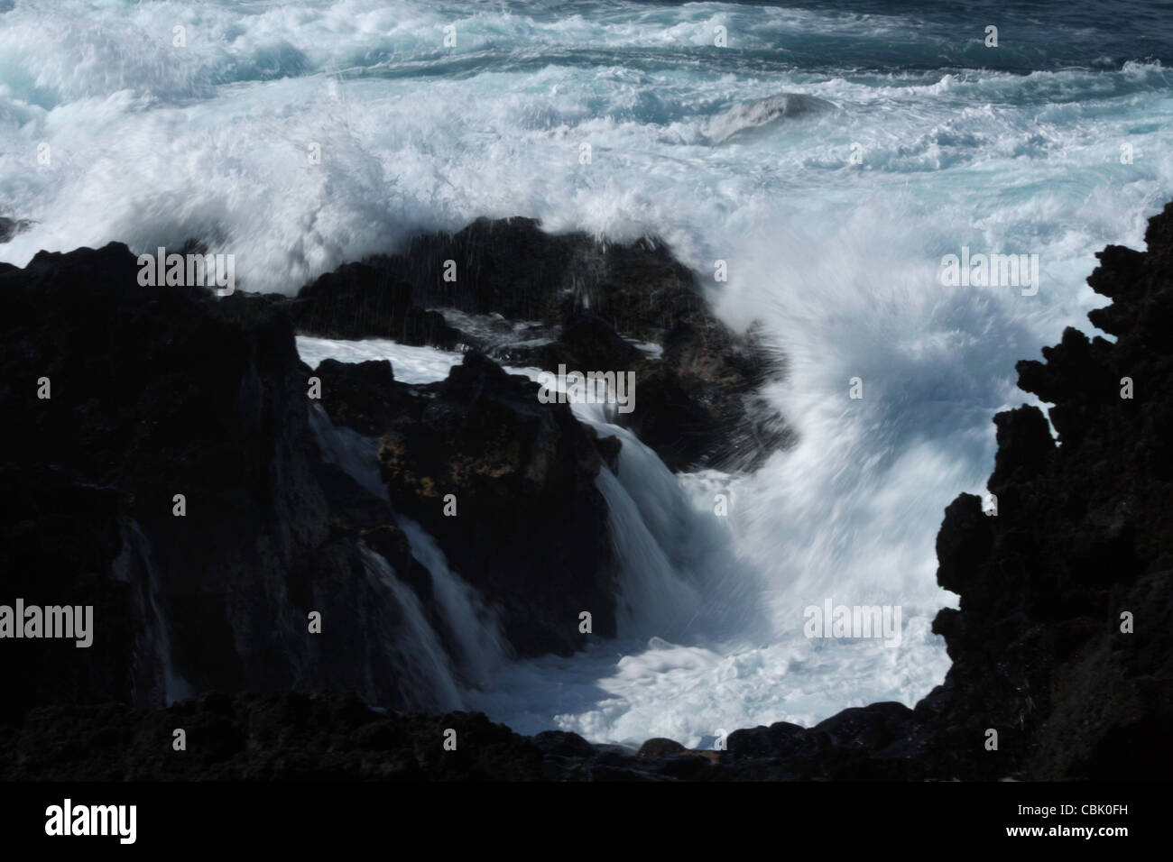 Explosive Waterfall Surf Stock Photo - Alamy