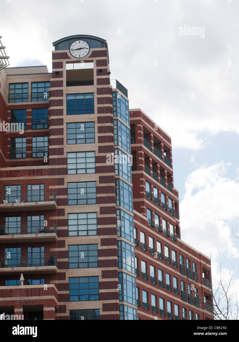 Tall contemporary apartment building in Denver, Colorado Stock Photo ...