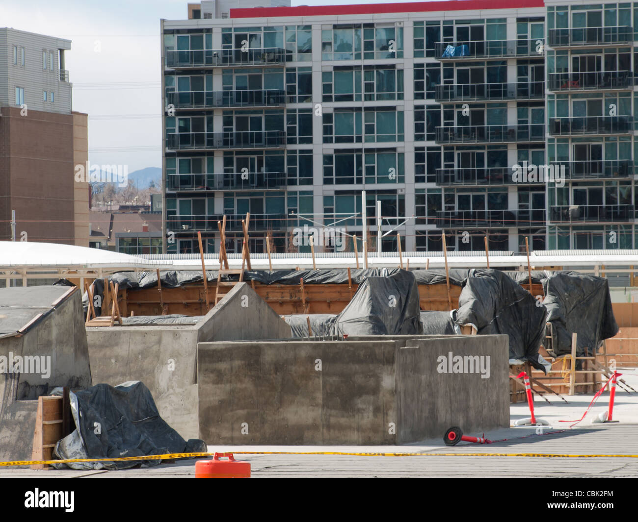Construction site of the Union Station redevelopment, Denver, Colorado ...