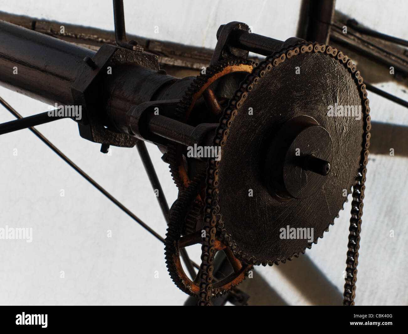 Gear of the clock machine of the clock on the Clock Tower in Denver ...