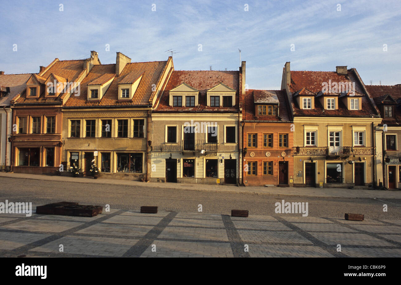 Old houses in the main square, Sandomierz, Poland Stock Photo - Alamy