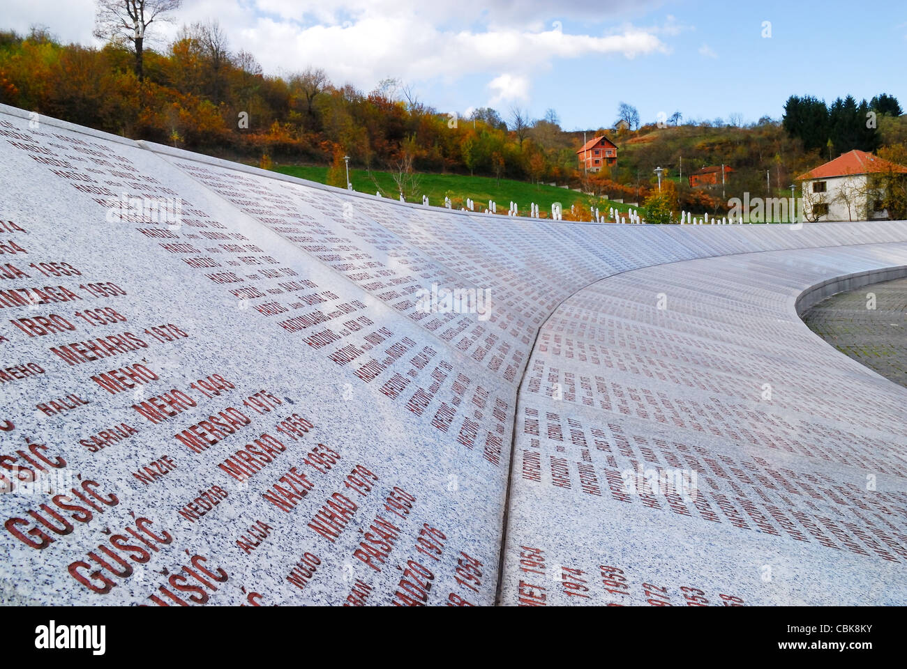 Bosnia and Herzegovina, Srebrenica : Potocari Genocide Memorial and Muslim cemetery Stock Photo ...