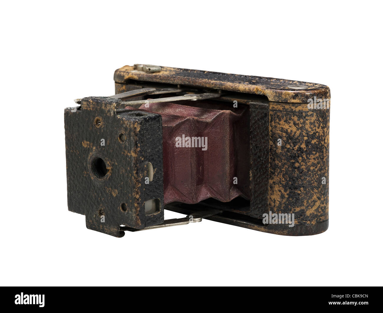 very old camera on white background Stock Photo - Alamy