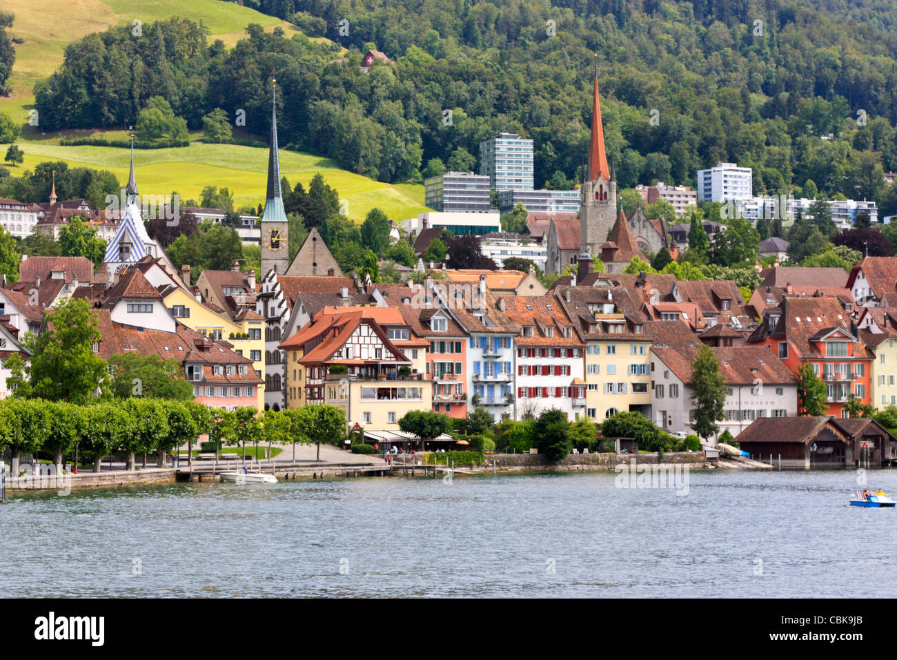 The Lakefront of Zug, Switzerland Stock Photo - Alamy