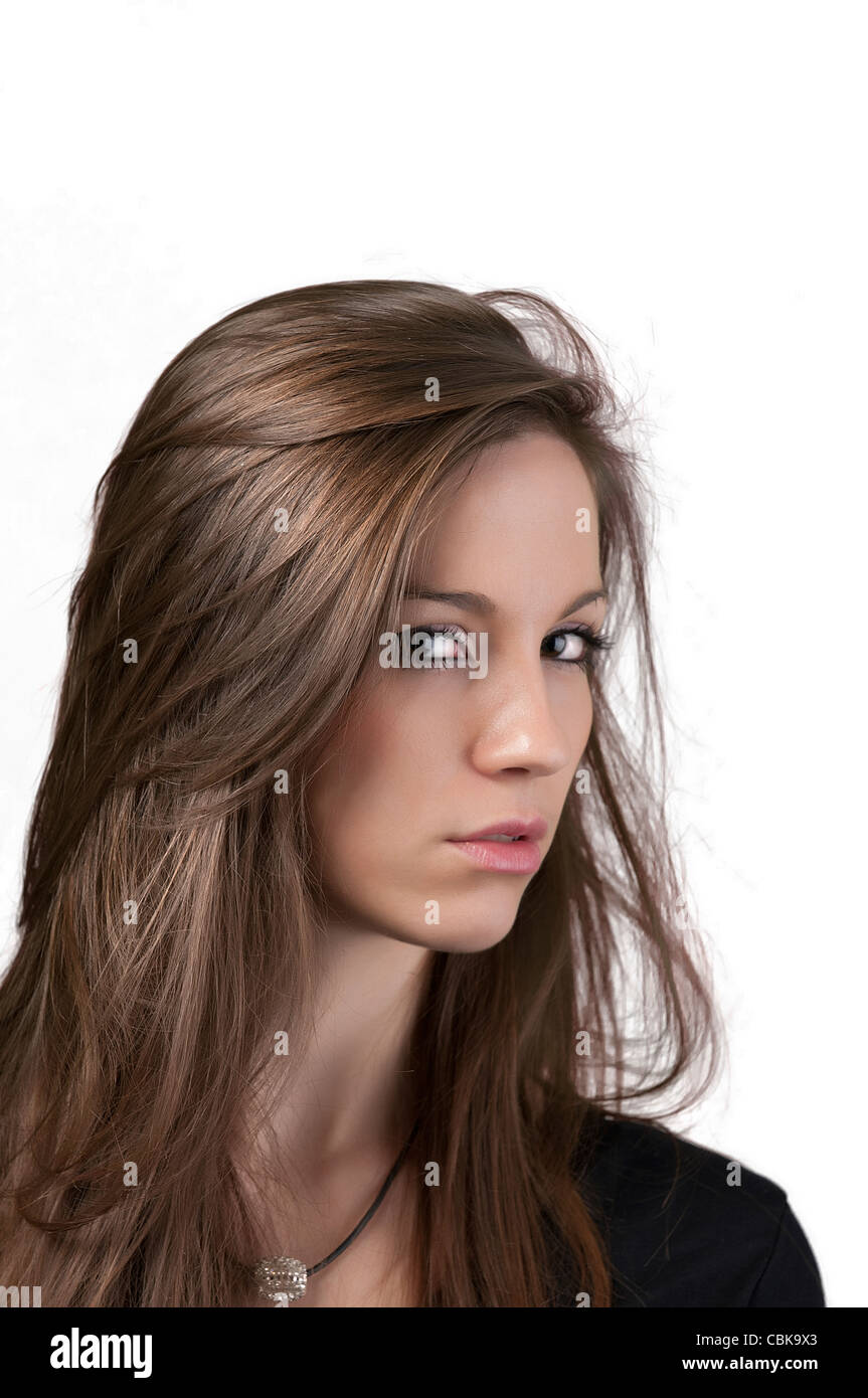 a young woman with a lustful look Stock Photo - Alamy