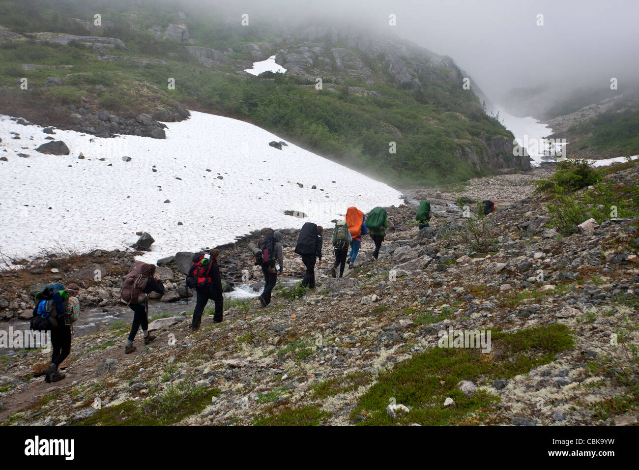 Trekking chilkoot trail alaska usa hi-res stock photography and images ...