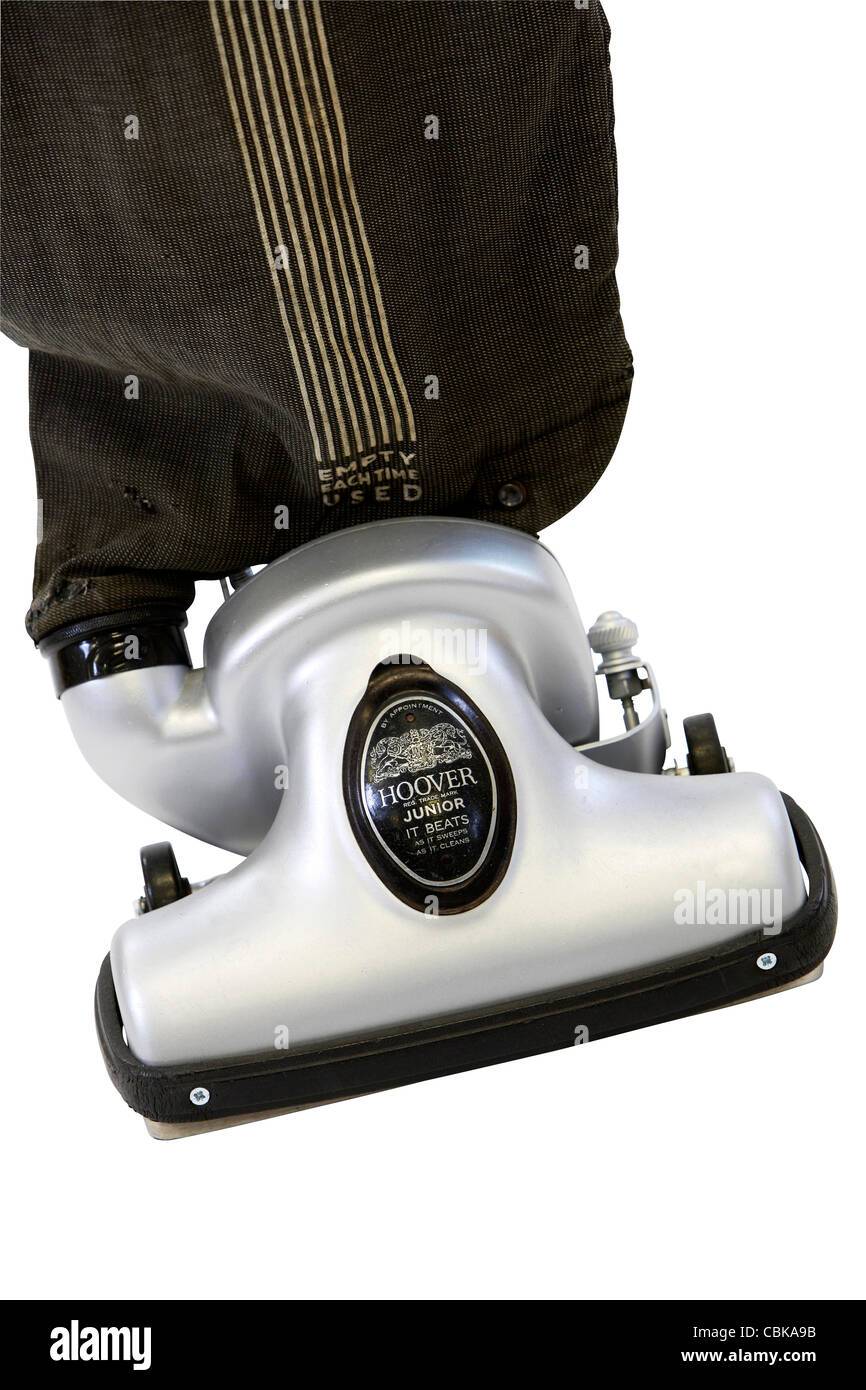 Hoover Junior 370 antique vacuum cleaner against white background Stock ...