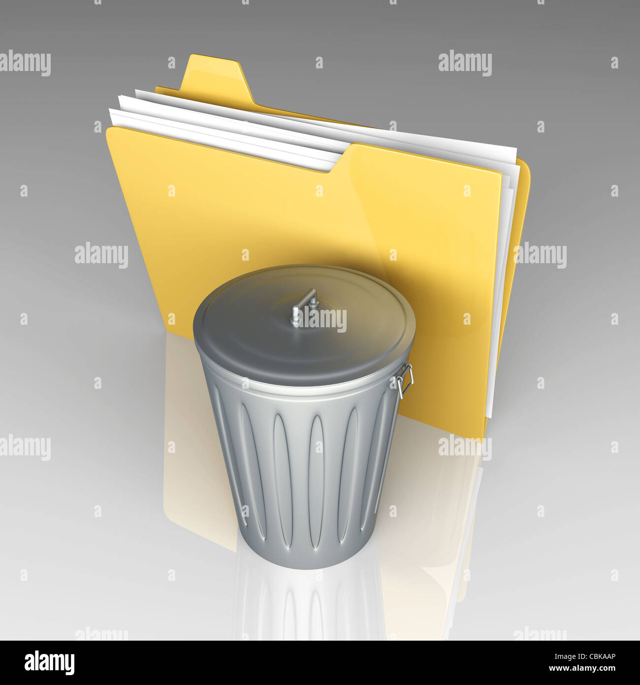 Folder trash bin 3d illustration hi-res stock photography and images ...