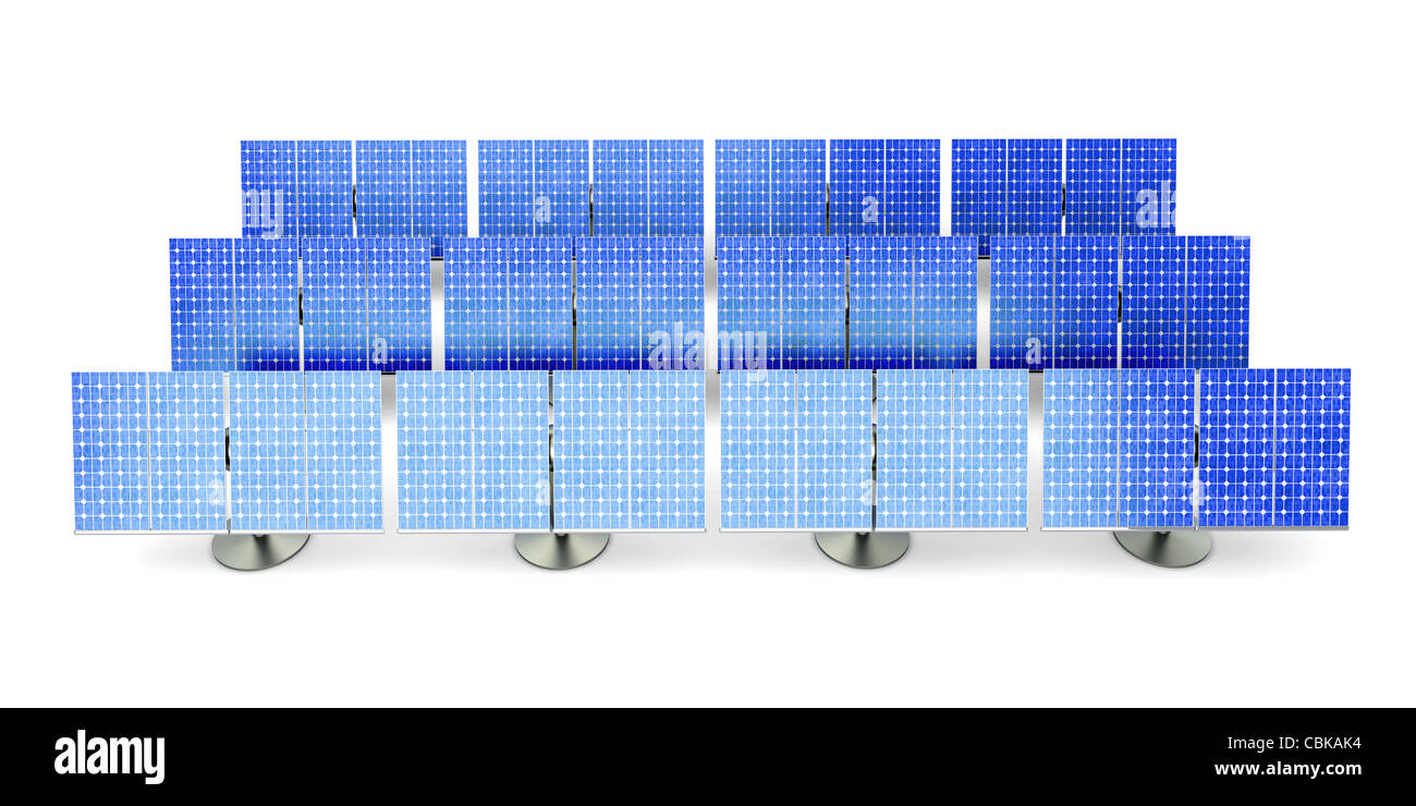 A line of solar panels Stock Photo - Alamy