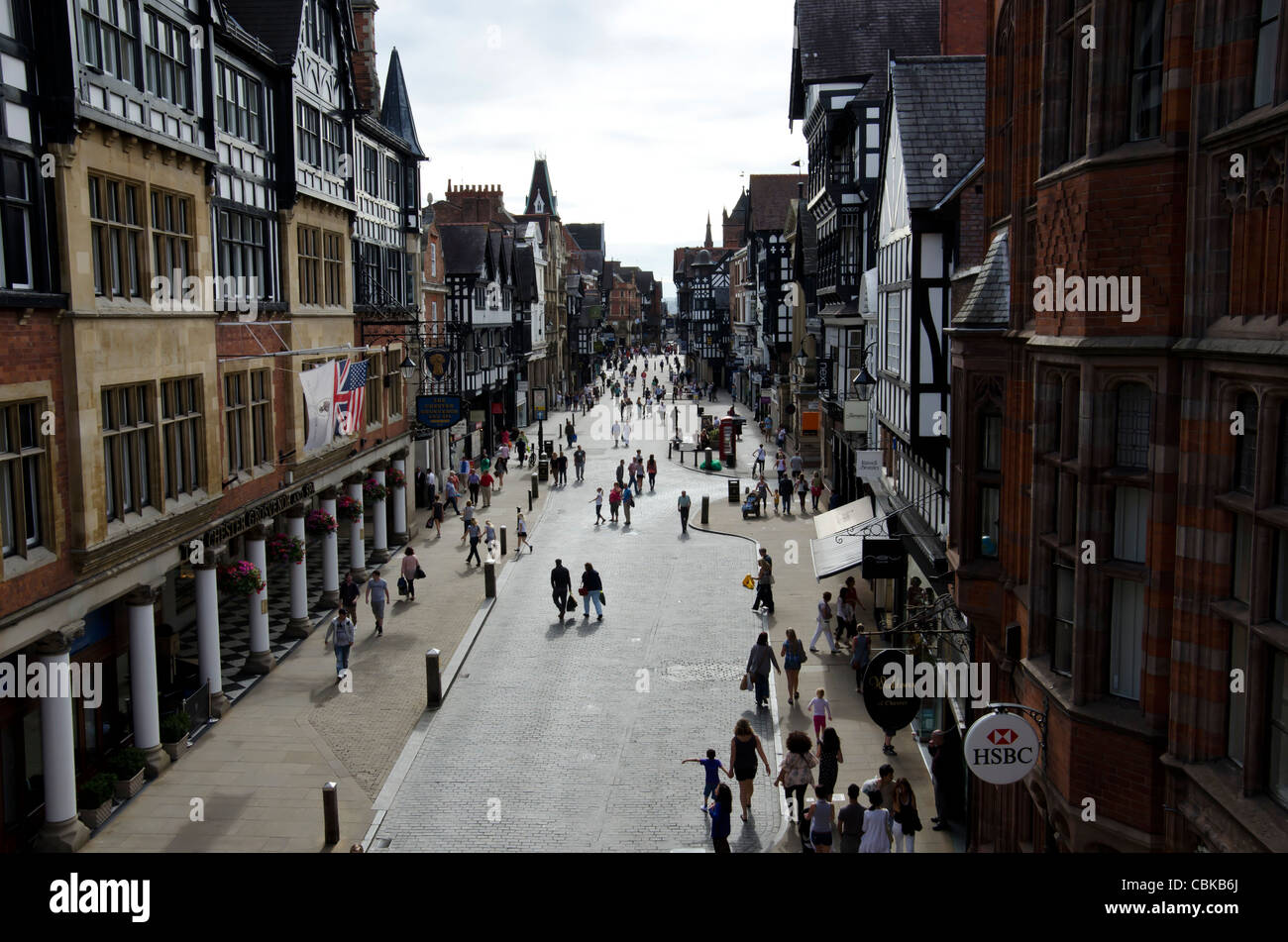 People shopping in the centre of Chester, England Stock Photo - Alamy