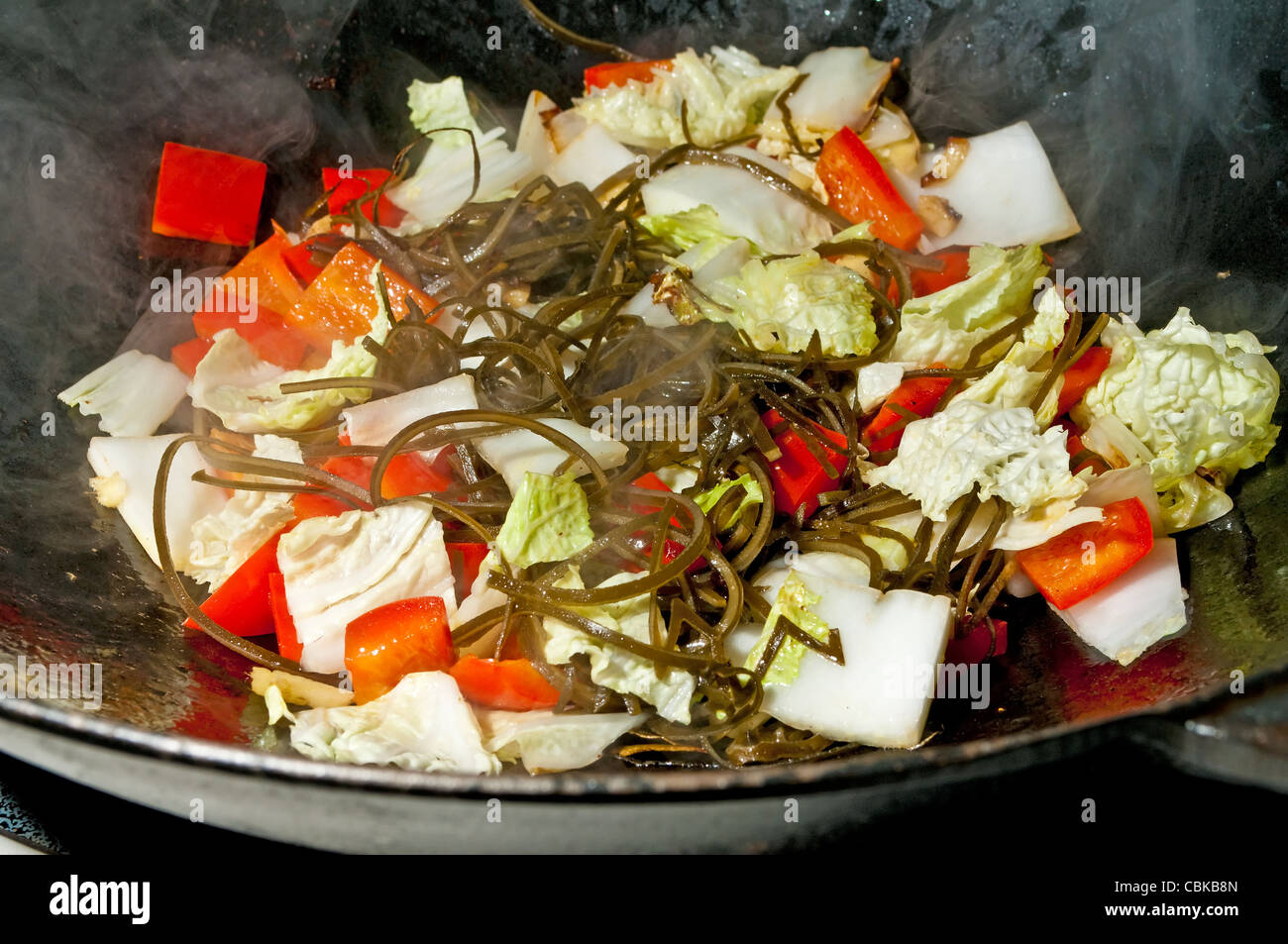 vegetables in a Chinese wok Stock Photo - Alamy