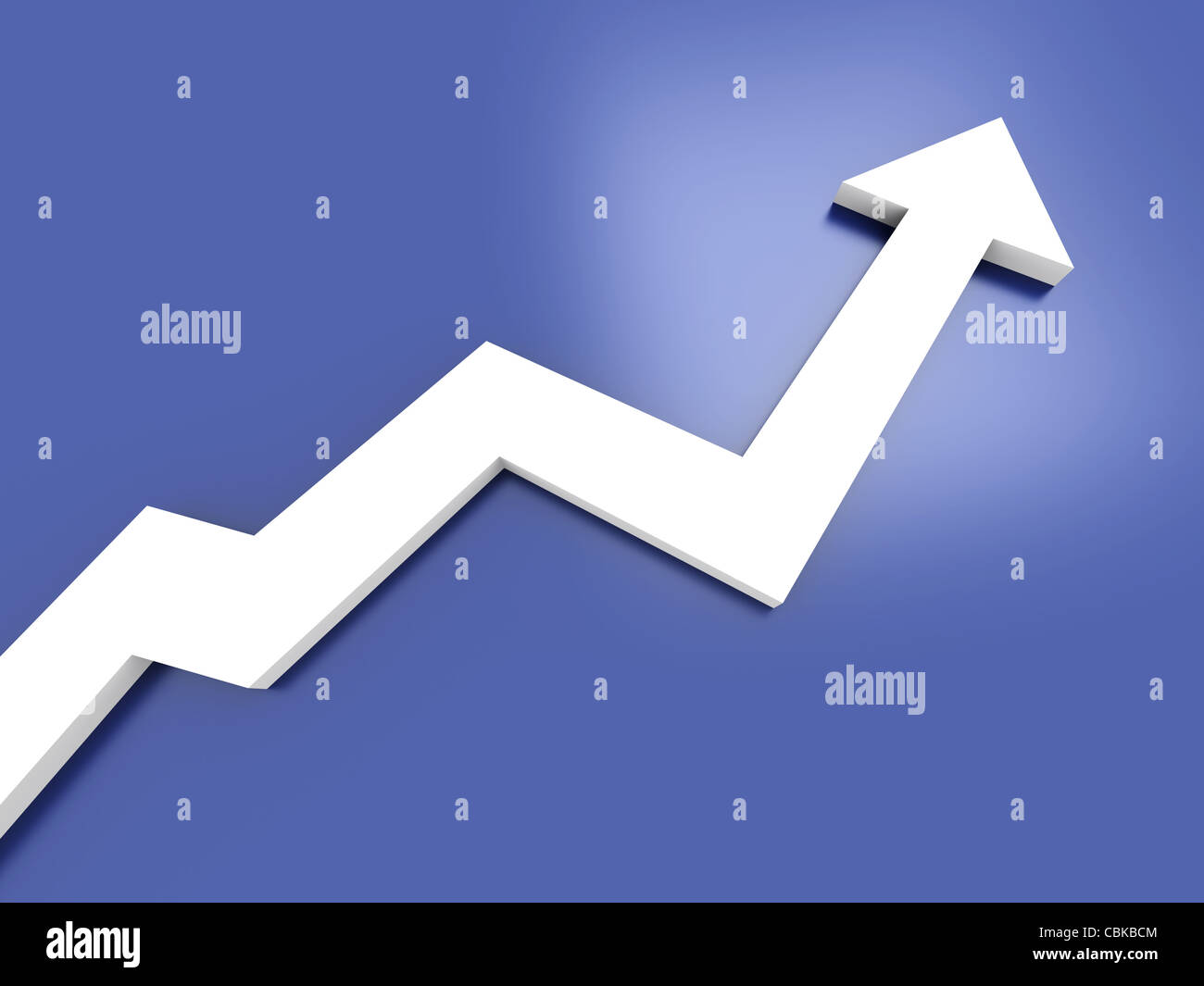 Arrow pointing upward Stock Photo - Alamy