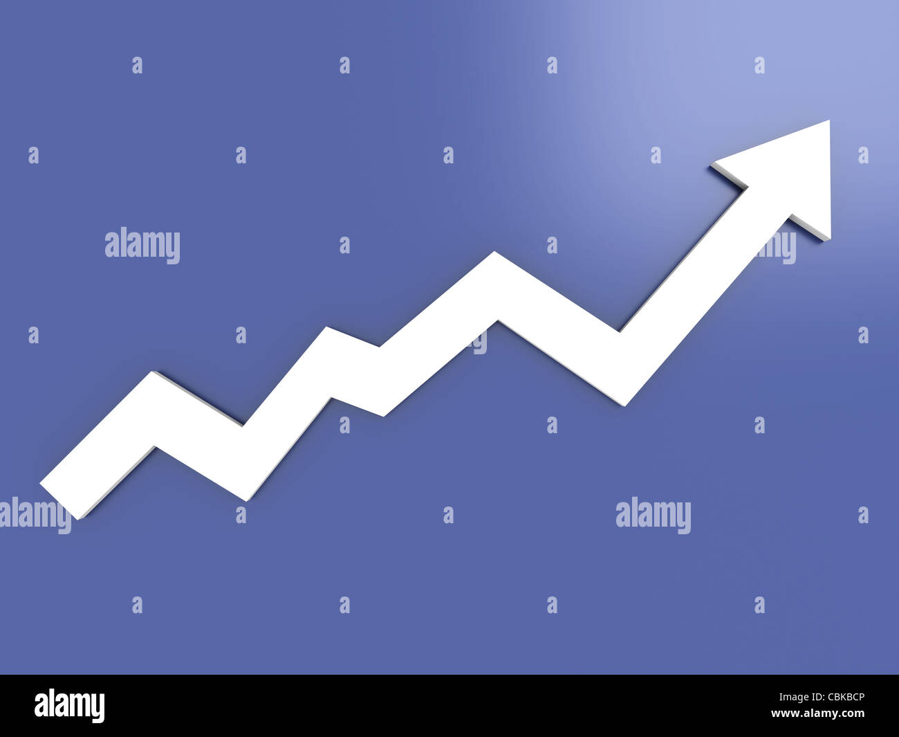 Arrow pointing upward Stock Photo - Alamy