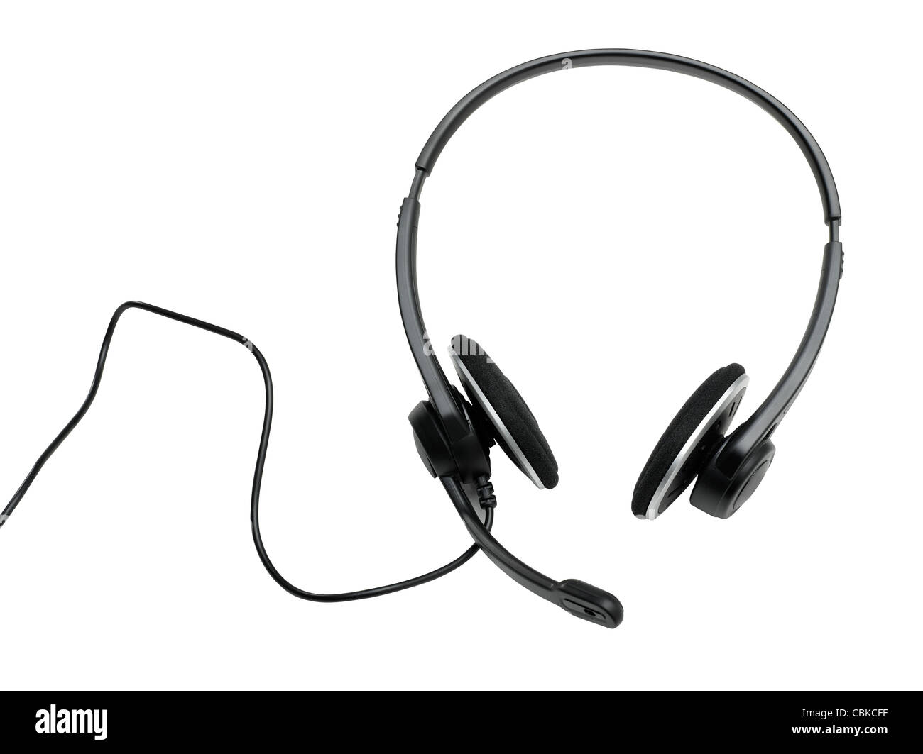 audio headset (clipping path) on white background Stock Photo - Alamy