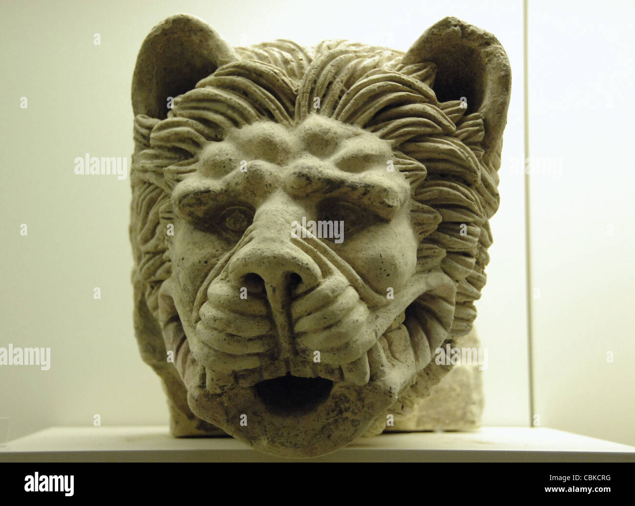 Greek Art. Greece. Carving of a lion's head. Archaeological Museum of ...