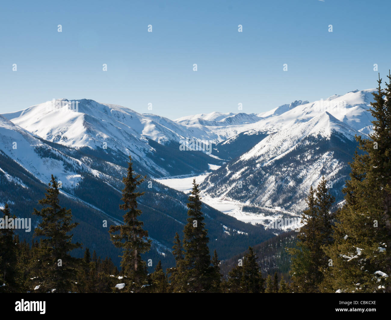 Snowcaped mountains in Berthoud Pass, Colorado Stock Photo - Alamy