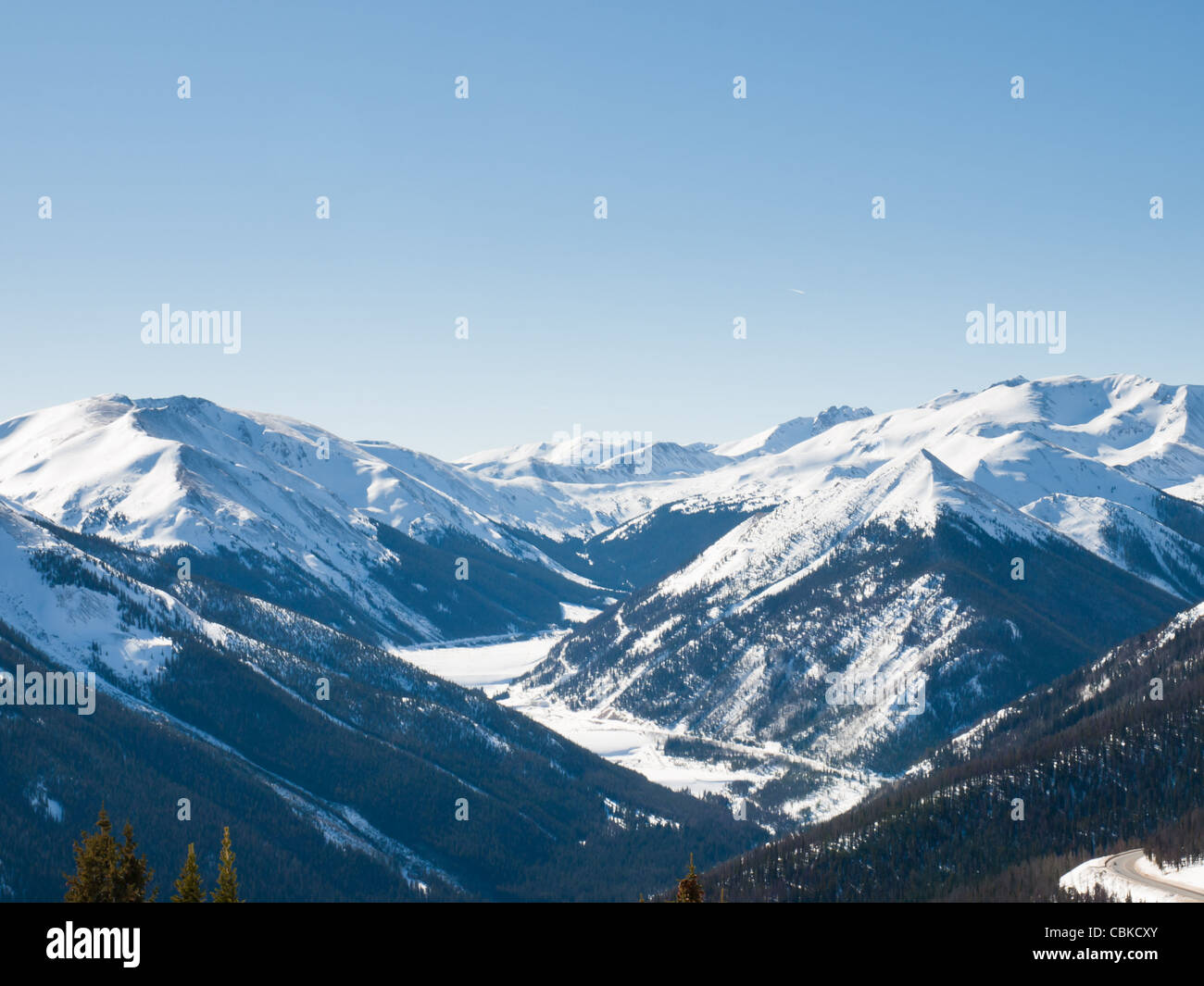 Snowcaped mountains in Berthoud Pass, Colorado Stock Photo - Alamy