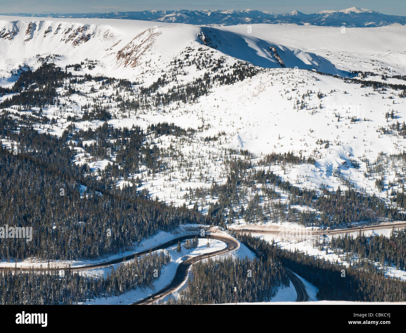 Snowcaped mountains in Berthoud Pass, Colorado Stock Photo - Alamy