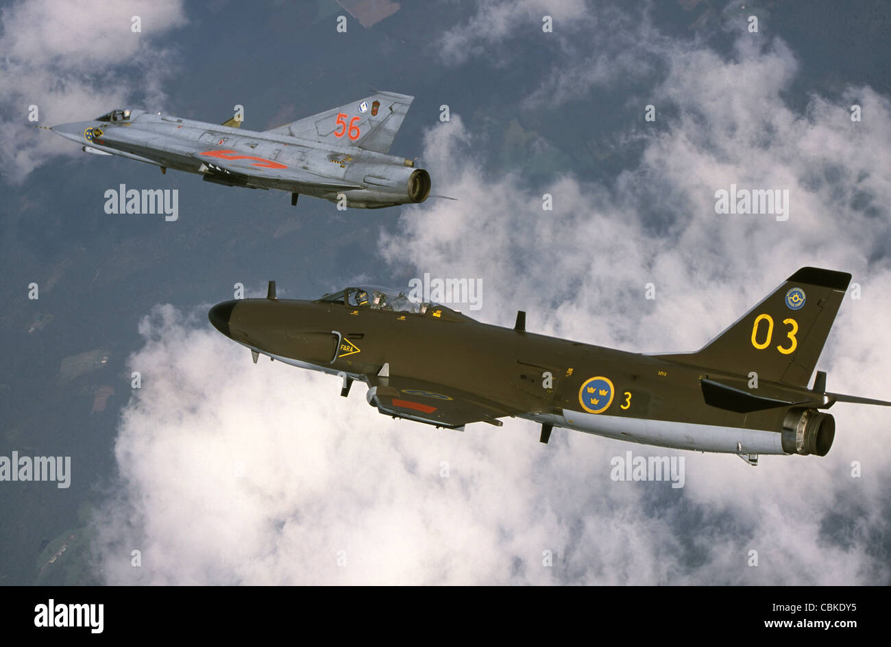 Saab 35 draken jet fighter plane hi-res stock photography and images ...