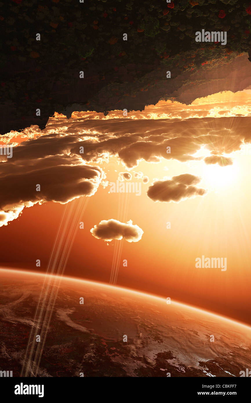 Artist's concept of perspective in space Stock Photo - Alamy