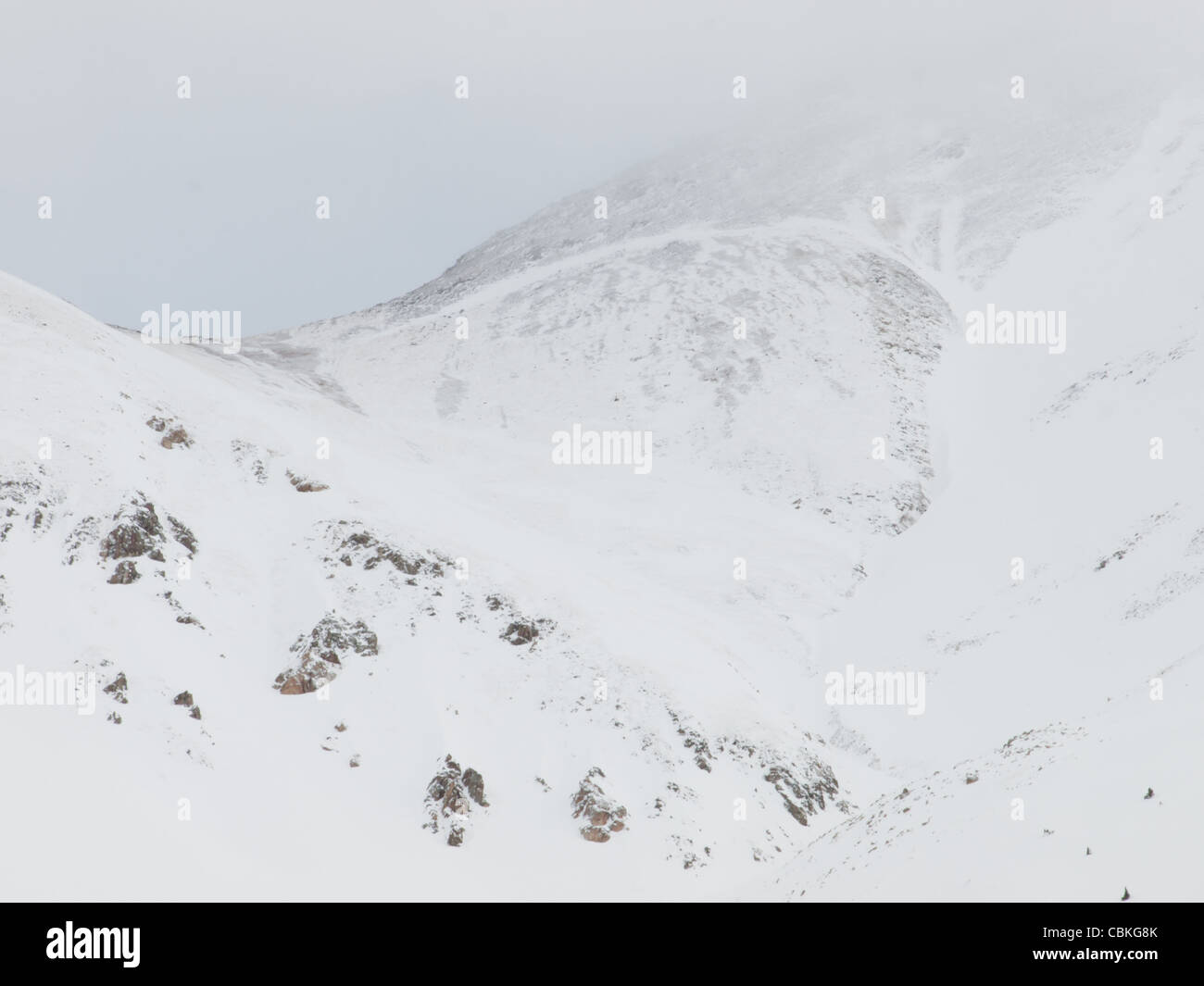 Snowy winter scene high in the mountain. Colorado Rocky Mountains USA ...