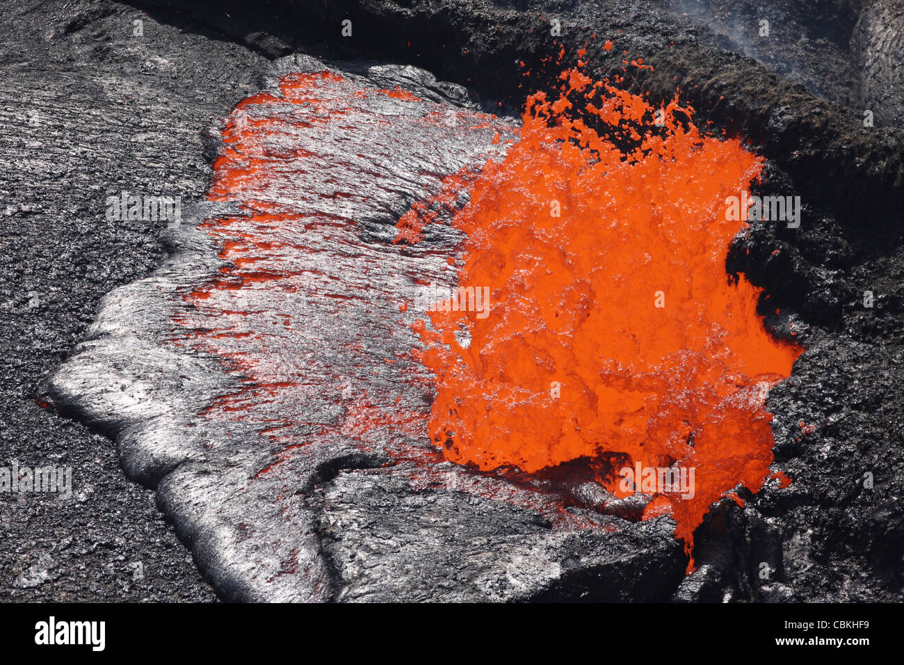 8 February 2008 - Lava bubble bursting at edge of active lava lake ...