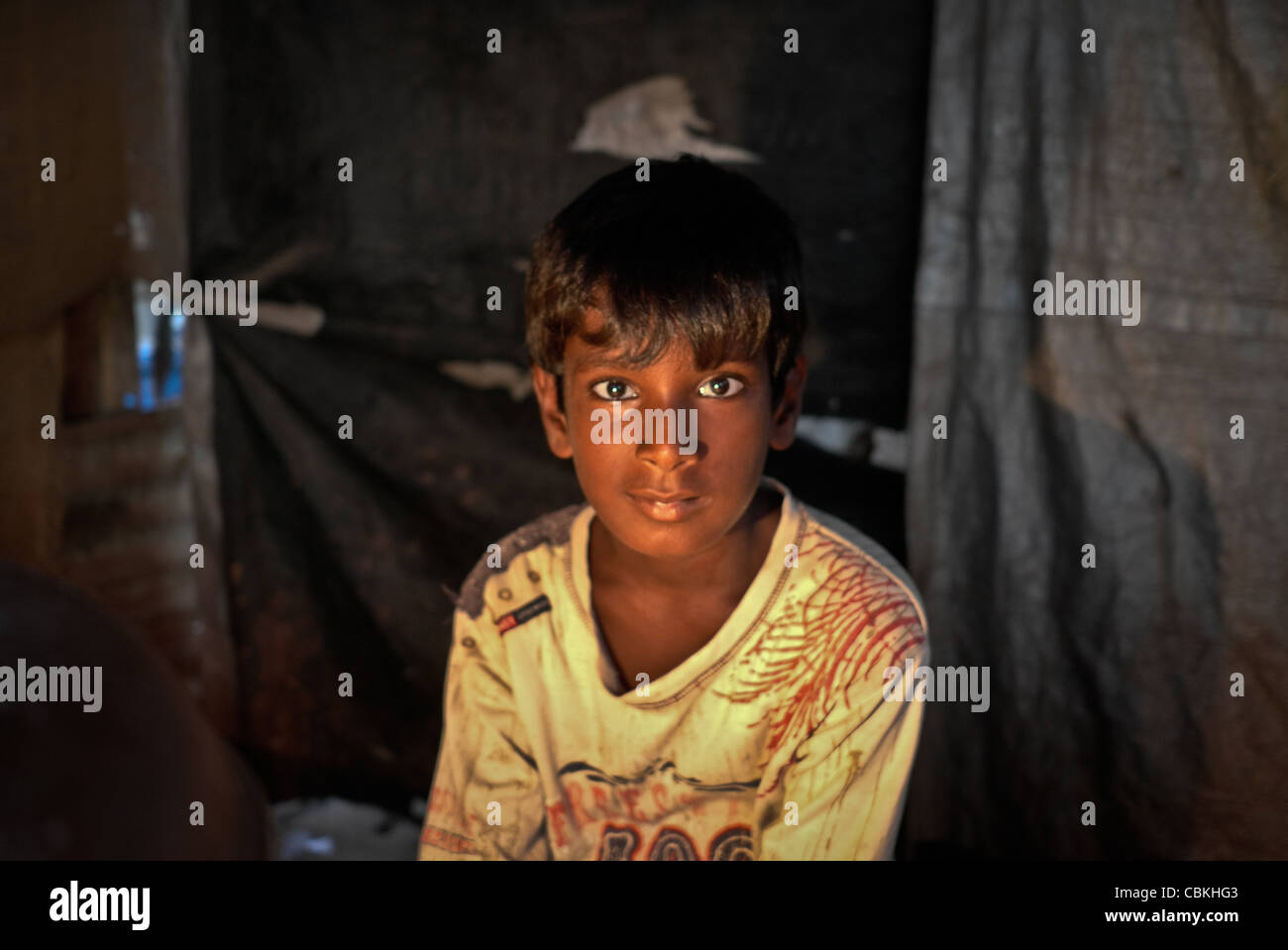 Indian Glance, Intense gaze of a young deaf mute child Colaba Mumbai ...