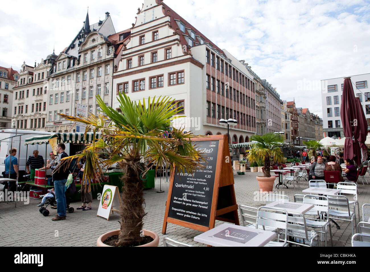 Market square Leipzig, Germany Stock Photo - Alamy