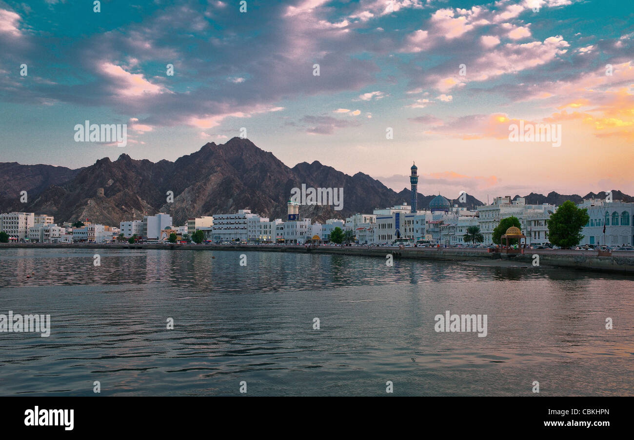 Sultanate of Oman, Muscat Tourism, Sunset in Muscat, Oman Stock Photo ...