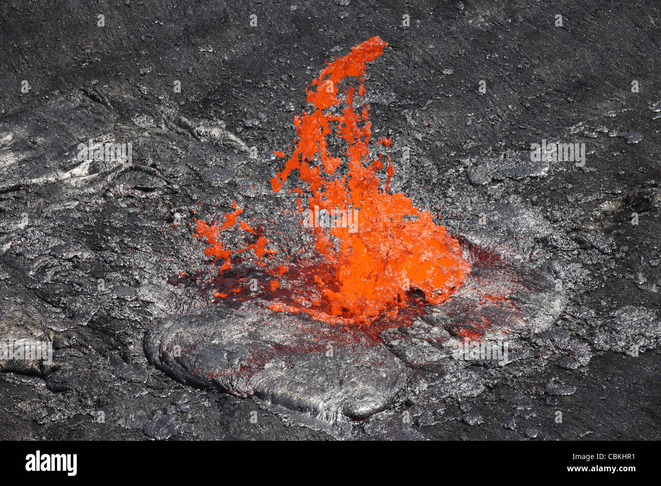 February 8, 2008 - Lava bubble bursting through crust of active lava ...