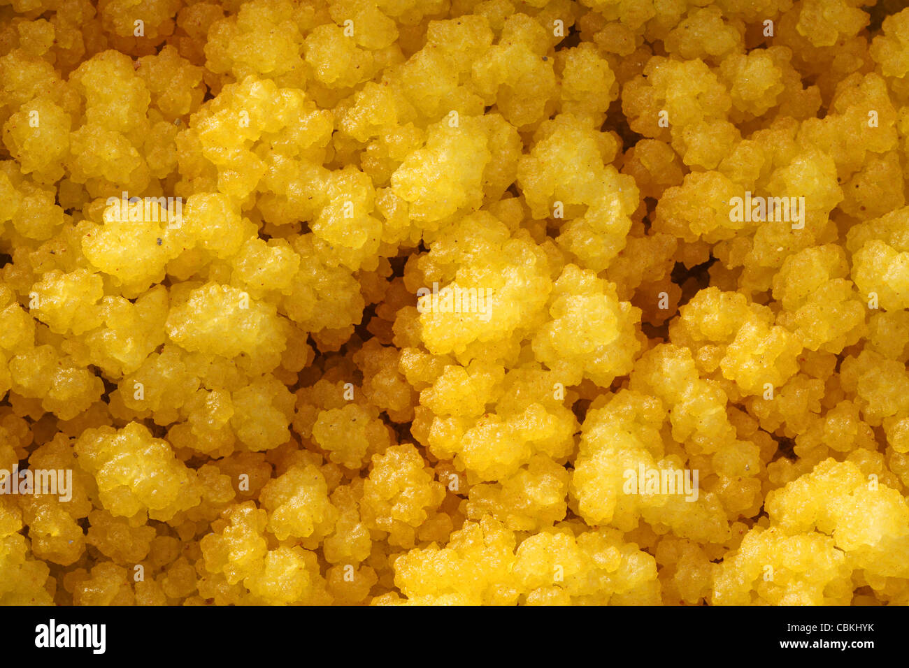Dallol geothermal area, yellow salt crystals deposited by evaporation ...