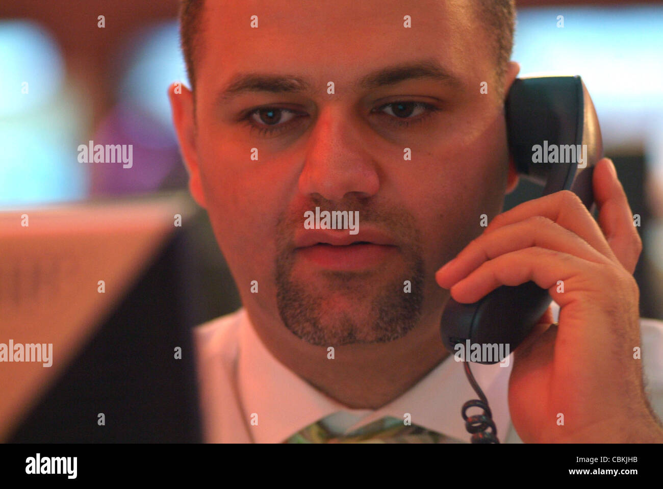 The scene at the newsroom studios of Al Jazeera English 24-hour TV ...