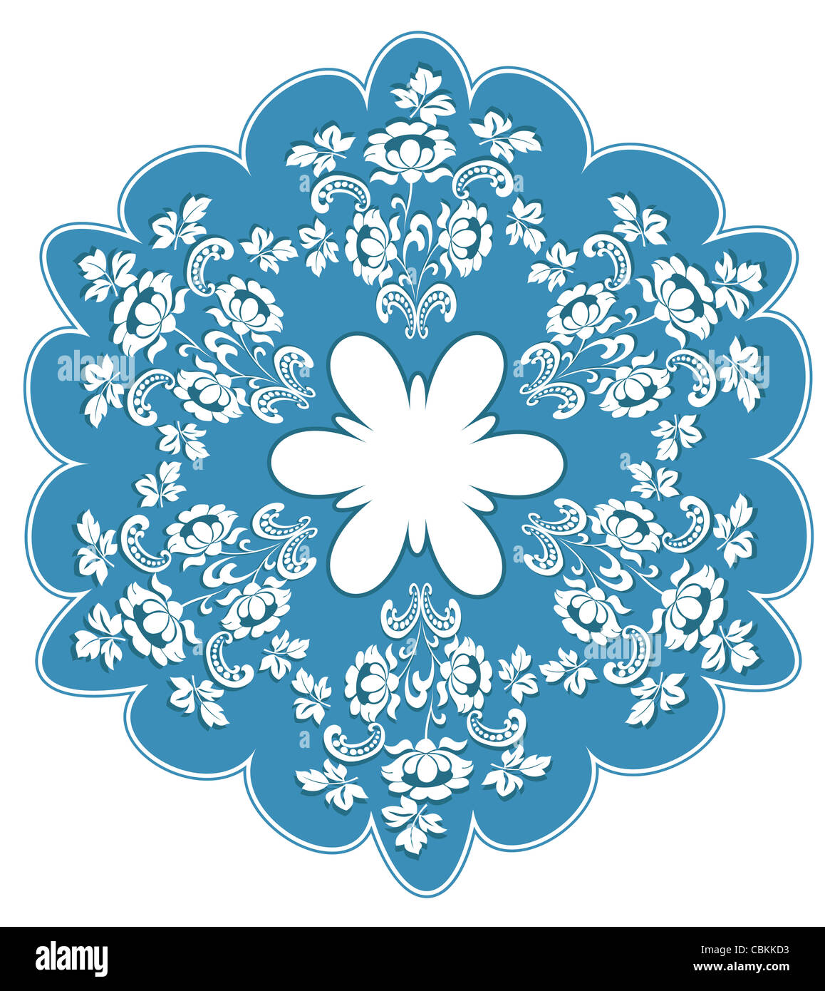 Round floral frame Stock Photo - Alamy