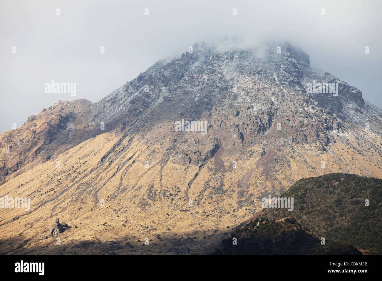 January 6, 2010 - Mount Unzen volcano lava dome, formed during the 1990 ...
