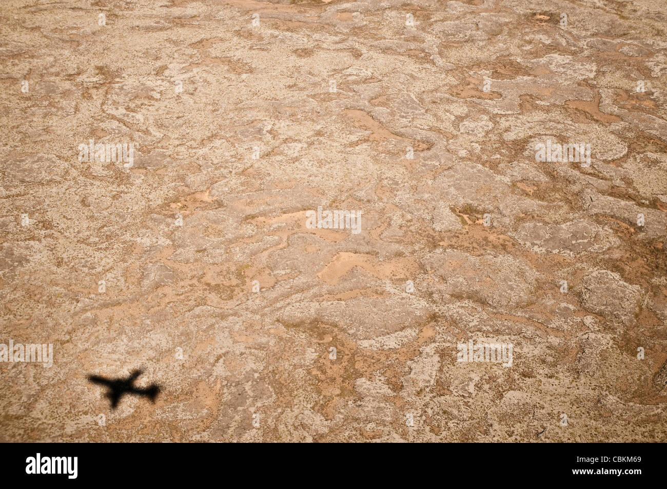 Shadow of a plane flying over Iceland Stock Photo - Alamy