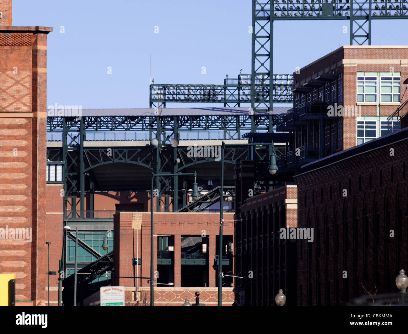 Stadium in downtown Denver Stock Photo - Alamy