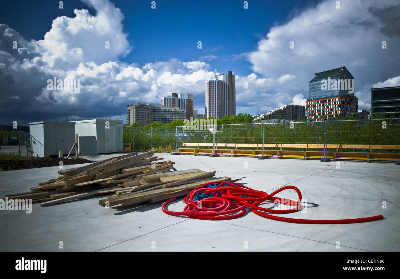 Seguin Island ,Banks of the Seine, Work on the Ile Seguin Stock Photo ...