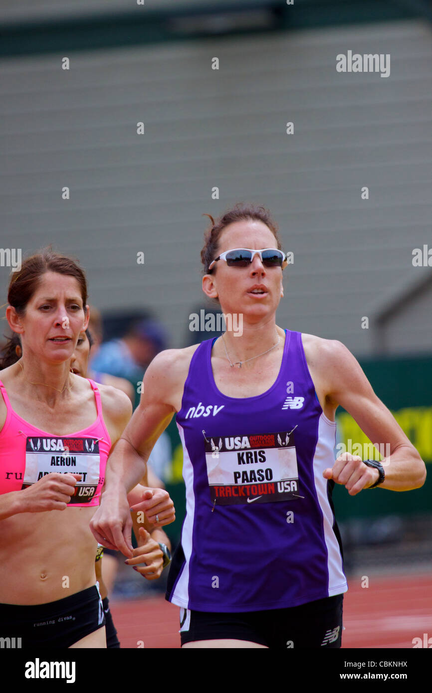 Kris Paaso Women's 3000 Meter Run Masters Exhibition Eugene Oregon ...