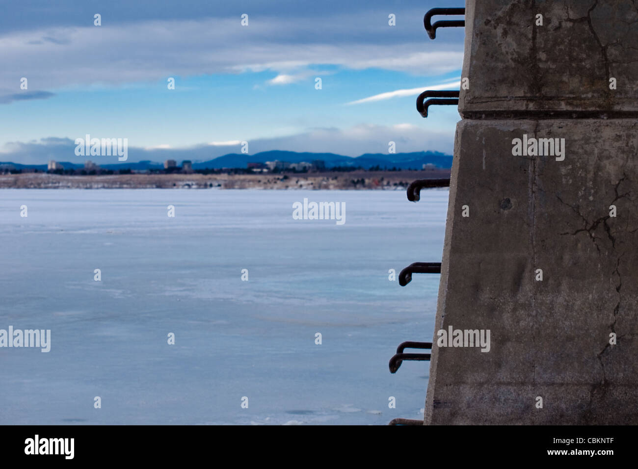 Steps on the dam structure Stock Photo - Alamy