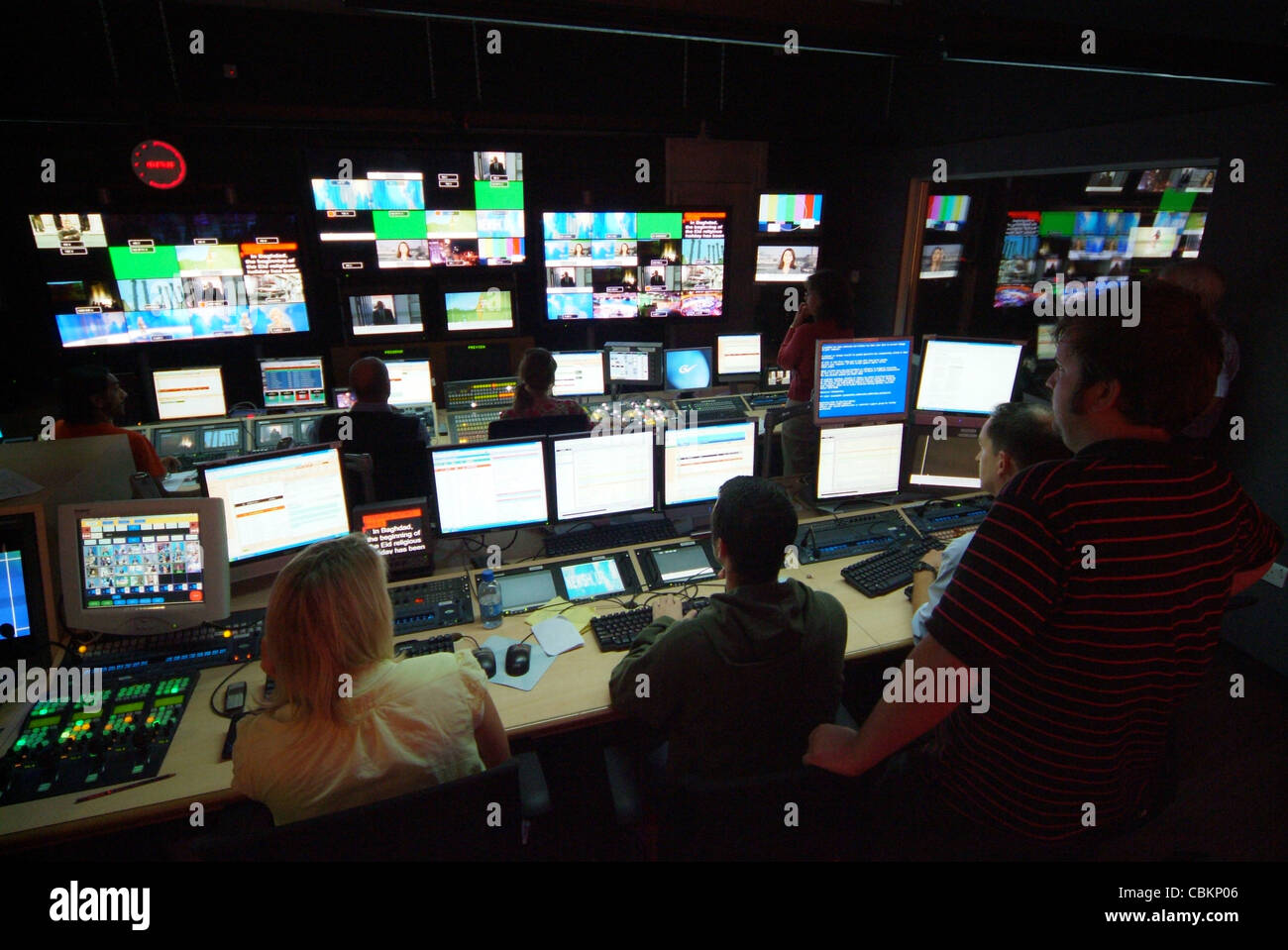 The Production Control Room at Al Jazeera English, the new 24 hour ...