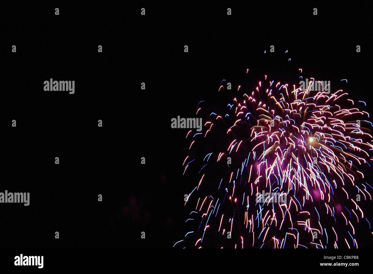 Colorful Pyrotechnic Fireworks Display Against a Dark Night Sky Copy ...