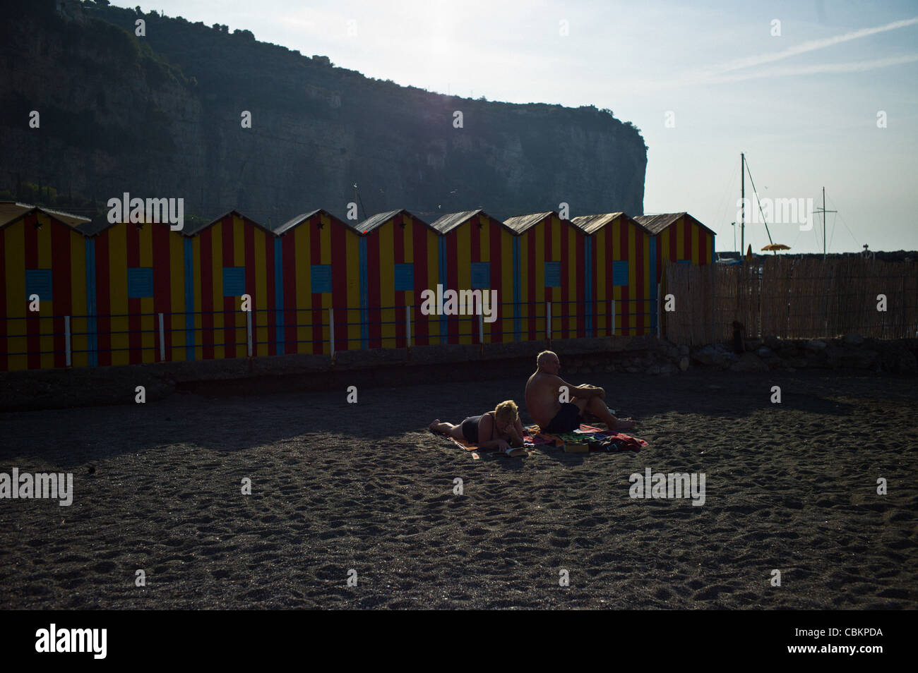 Bay of Naples, Seiano beach in the early evening Stock Photo - Alamy