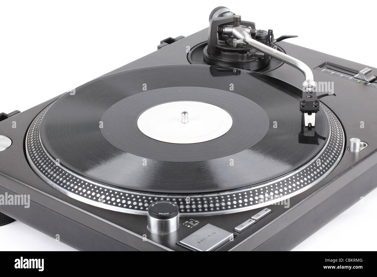 Turntable closeup on white background Stock Photo - Alamy