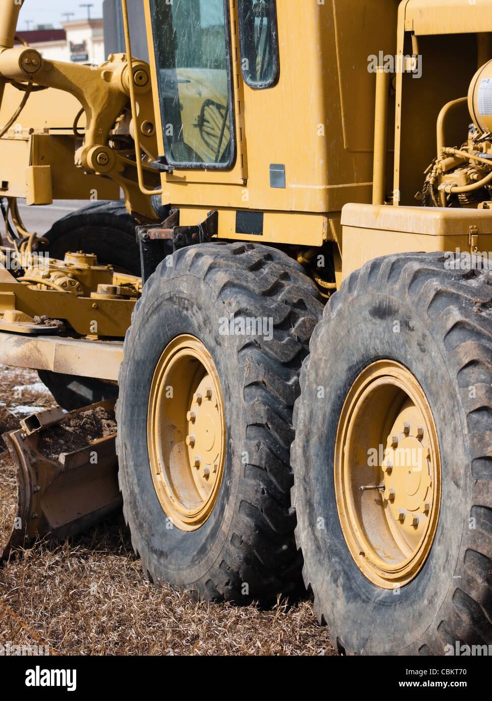 Heavy industrial road machinery used to build and repair streets Stock ...